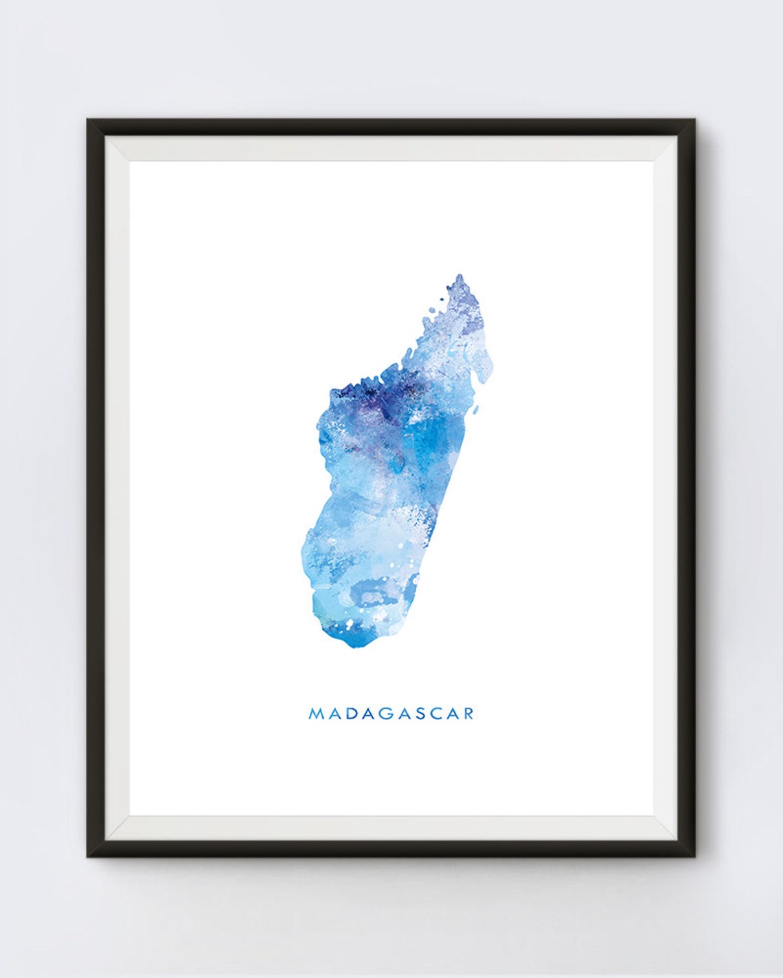 Madagascar Watercolor Map Print Antananarivo Madagascar Poster - Etsy