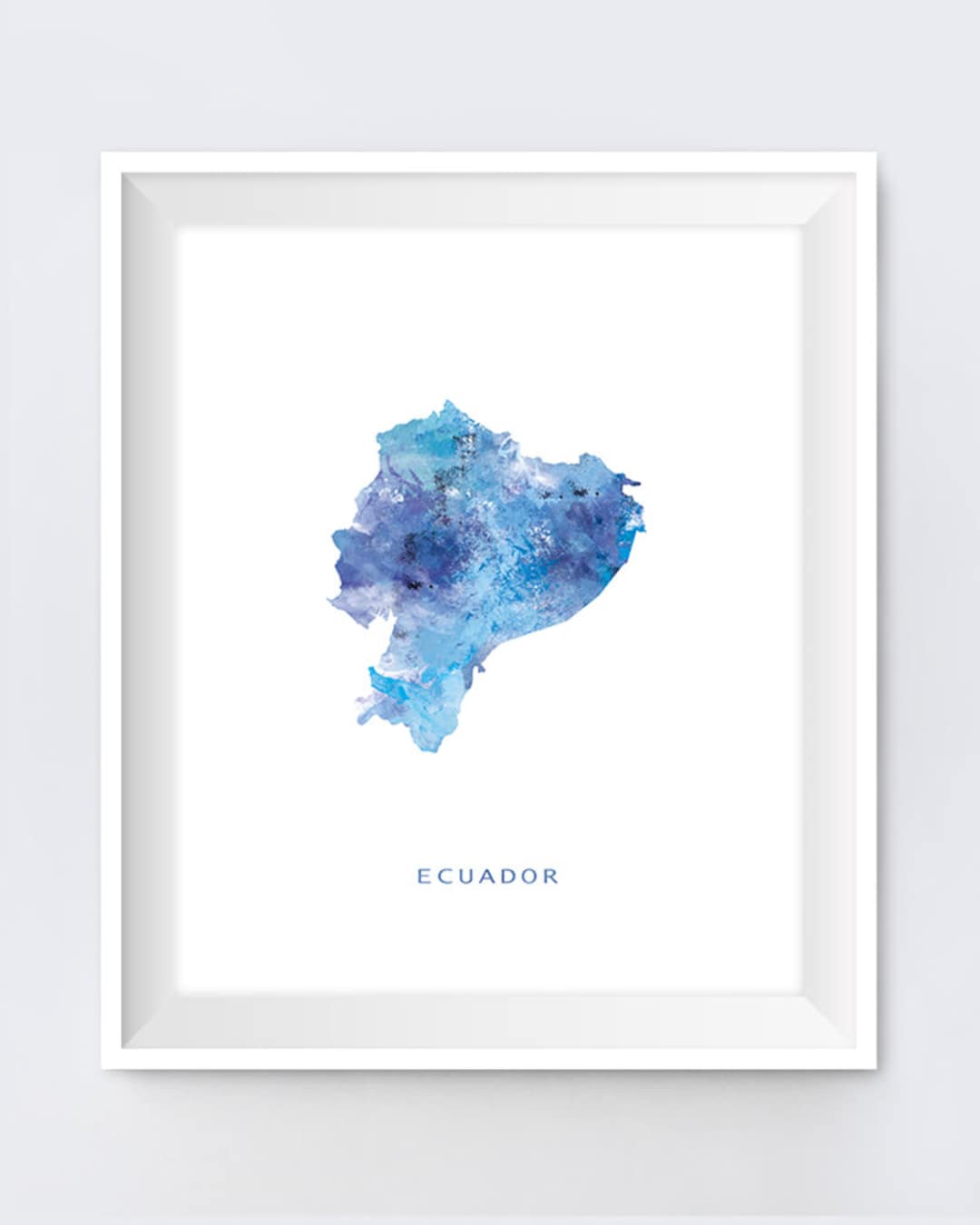 Ecuador Map Print, Watercolor Ecuador Poster, Home Office Room Decor ...