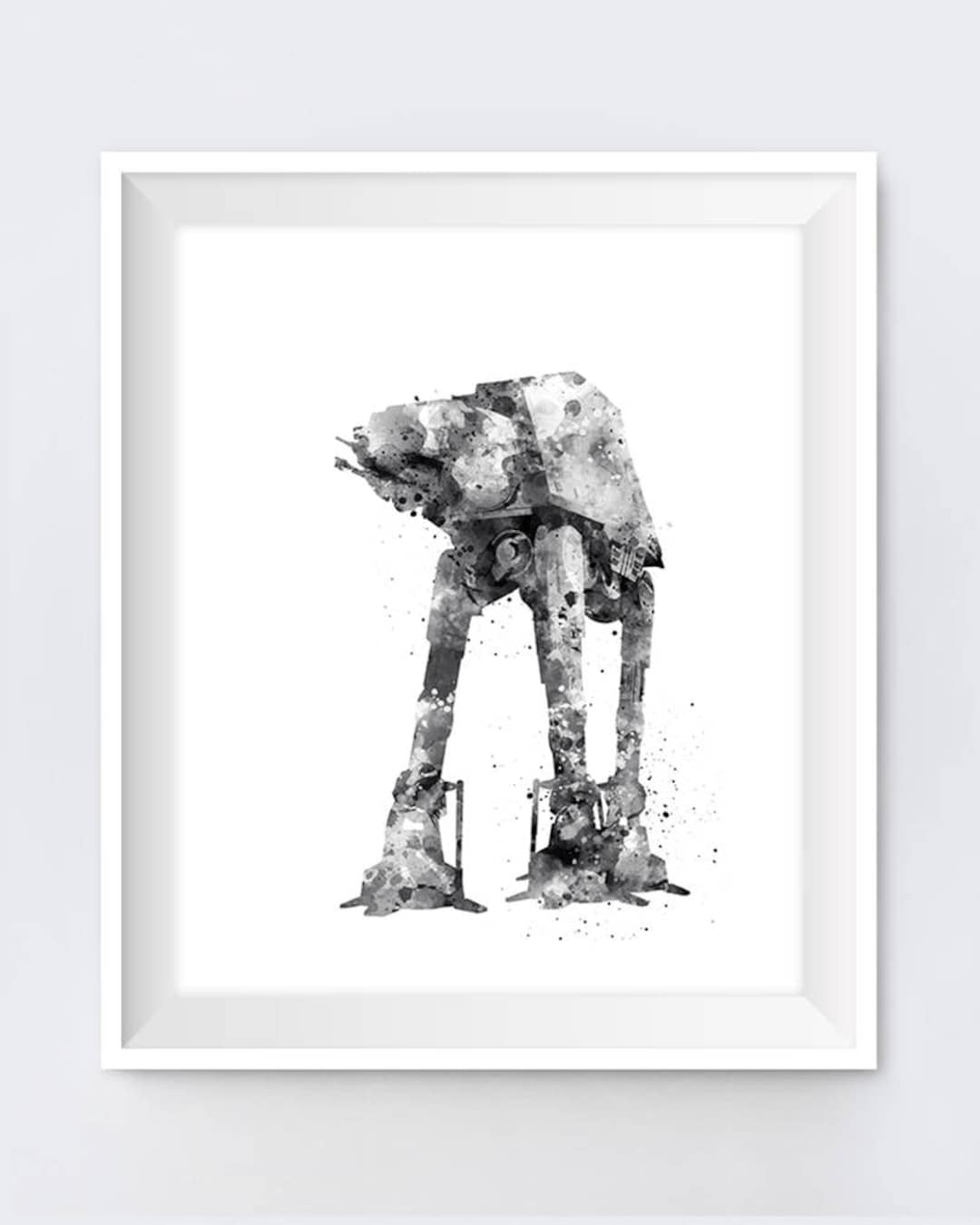 At-at Walker At-at Poster Black and White Printable Star Wars Art Star ...