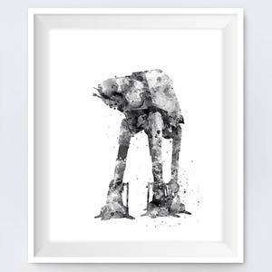 At-at Walker At-at Poster Black and White Printable Star Wars Art Star ...