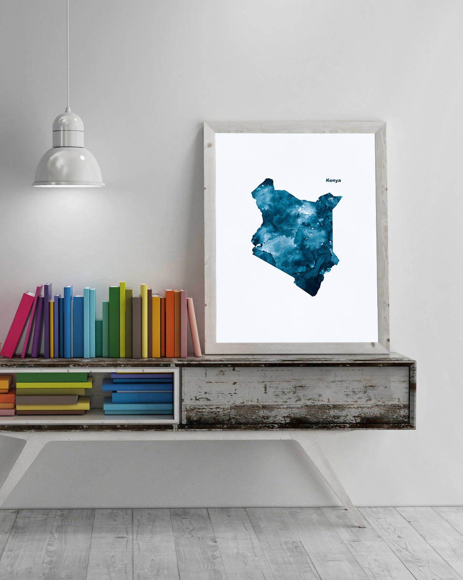 Kenya Map Kenya Print Watercolor Africa Print Poster - Etsy