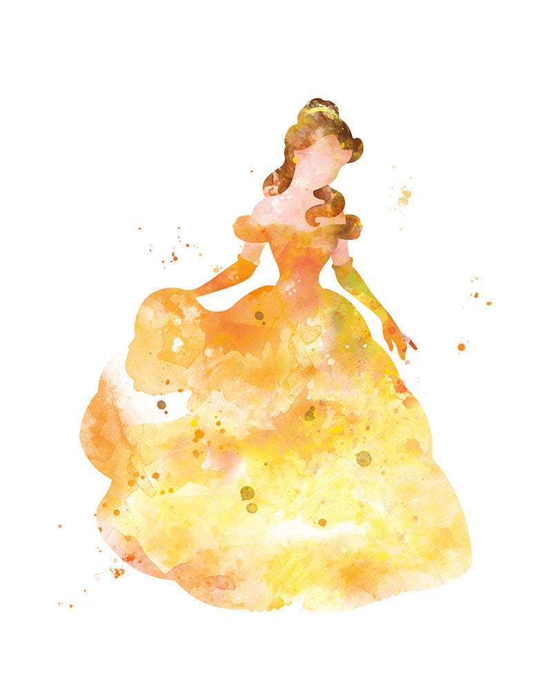 Belle Print Belle Watercolor Art Beauty and the Beast Poster Nursery ...