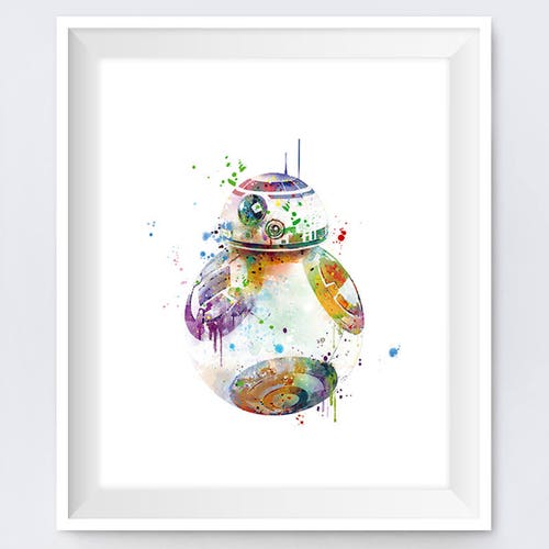 R2D2 Watercolor Art Print R2D2 Poster Star Wars Print Movie | Etsy