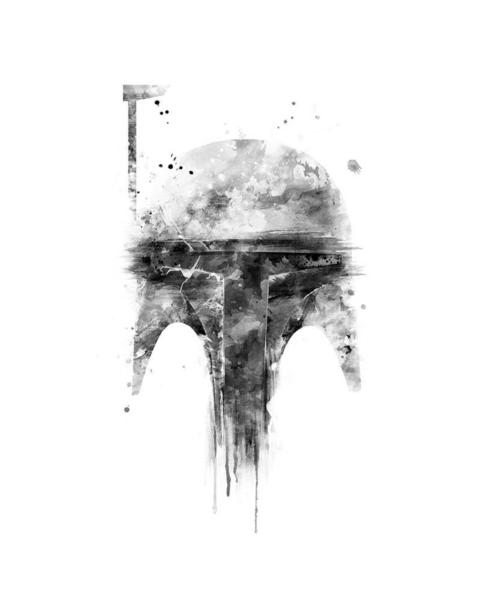 Boba Fett Art Print Watercolor Wall Art Star Wars Hunter - Etsy