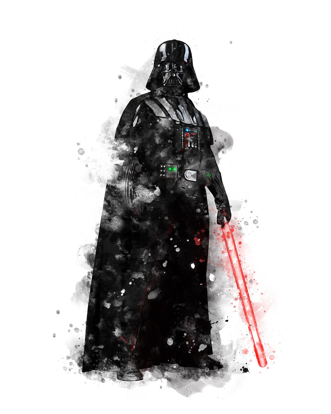 Darth Vader Art Print Watercolor Star Wars Printable Movie - Etsy