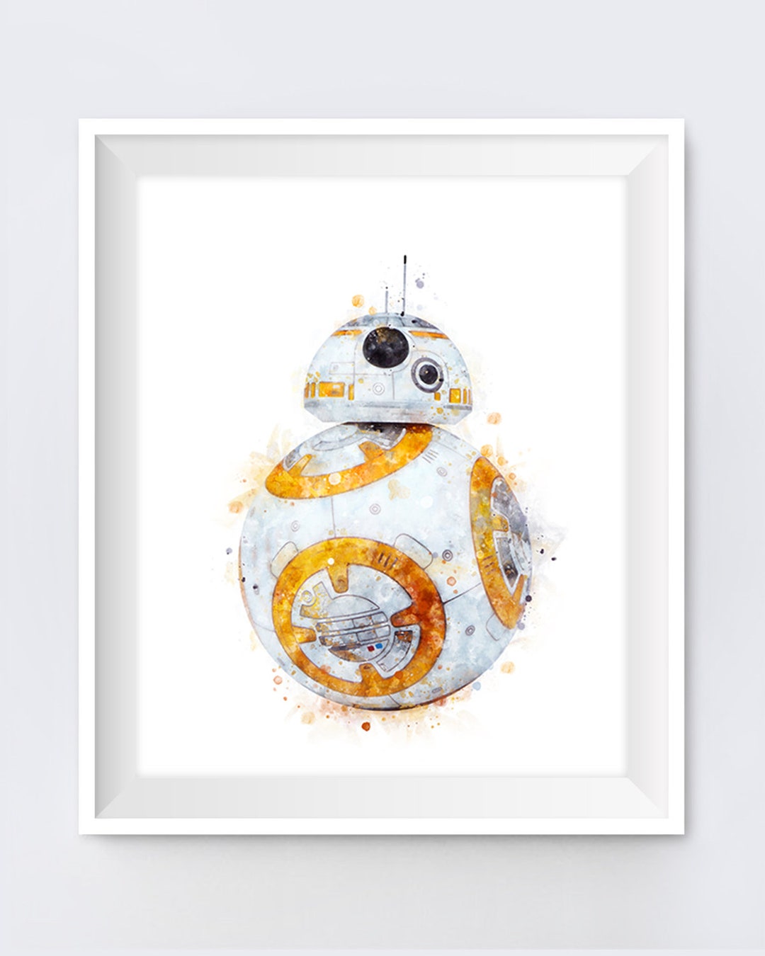 BB8 Print Watercolor BB-8 Droid Art Star Wars Poster Star Wars Birthday ...
