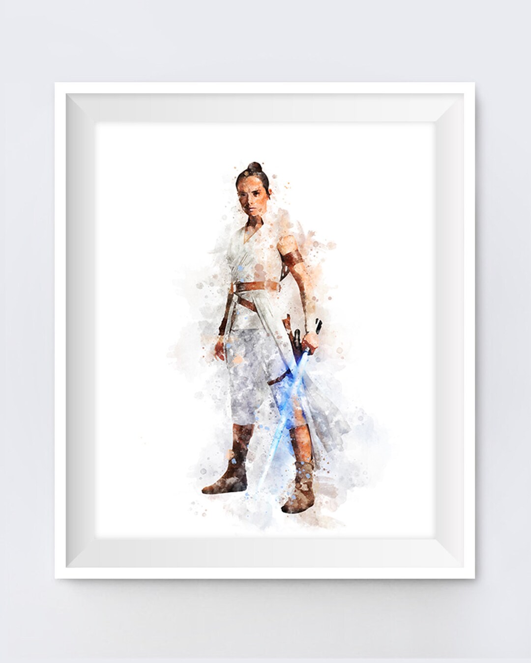 Rey Print, Watercolor, Star Wars Rey, Star Wars Poster, Christmas Gift ...