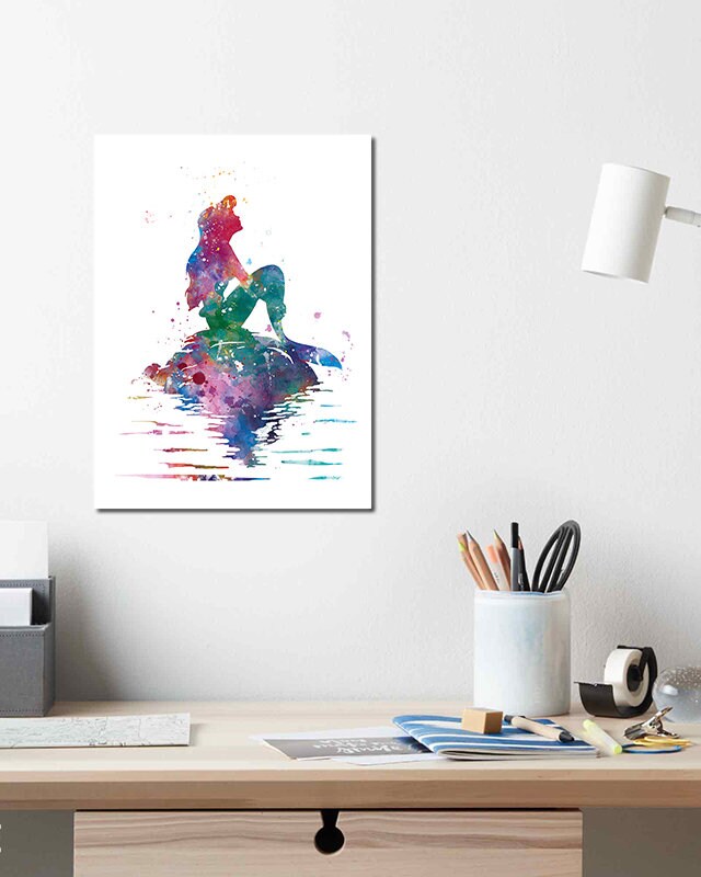 Princess Ariel Art Print Ariel Little Mermaid Watercolor - Etsy