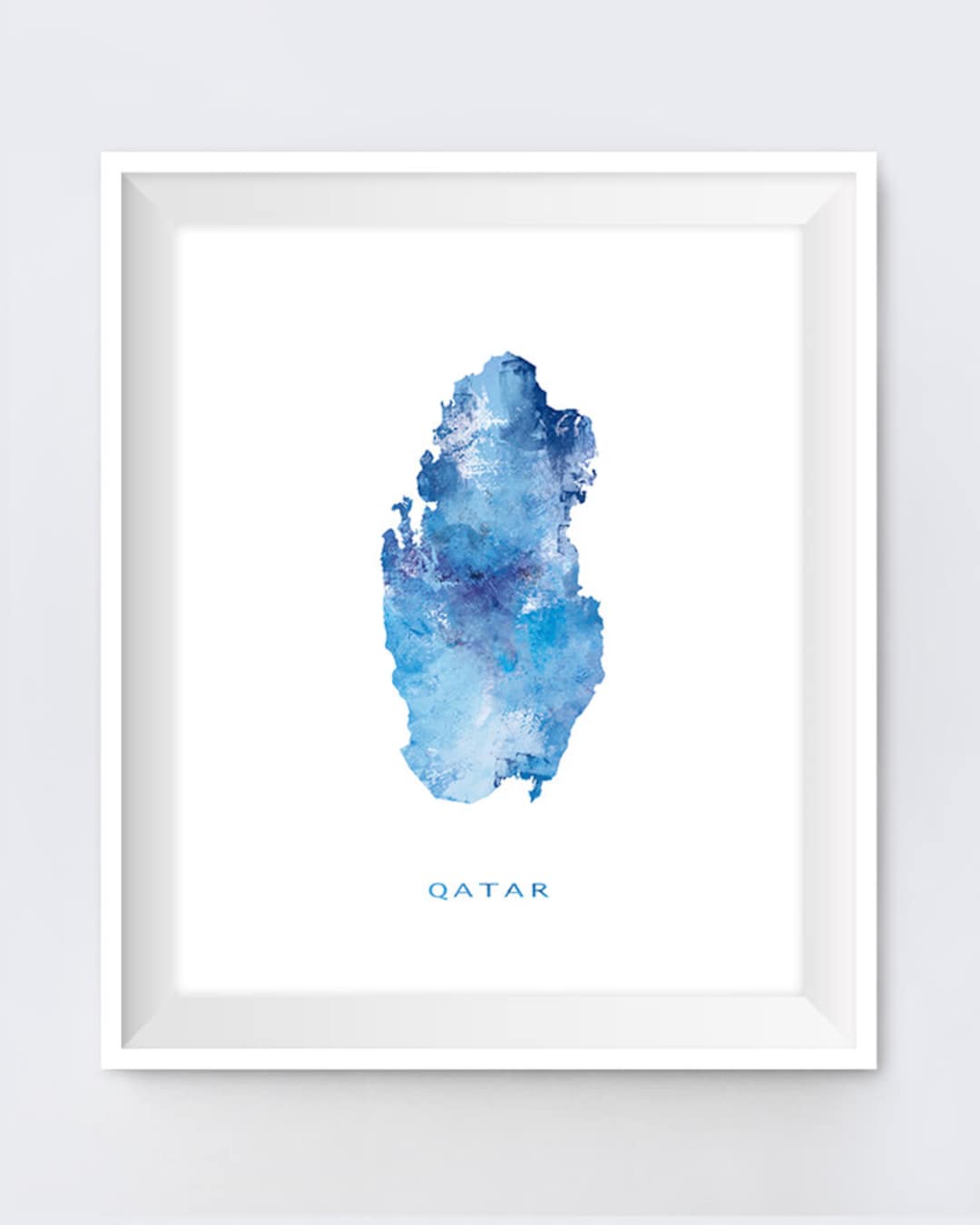 Qatar Map Print, Watercolor Qatar Poster, Home Office Room Decor, Doha ...