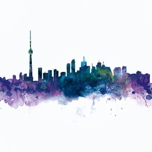 Toronto Print, Toronto Skyline, Toronto Art, Watercolor, Wall Art ...