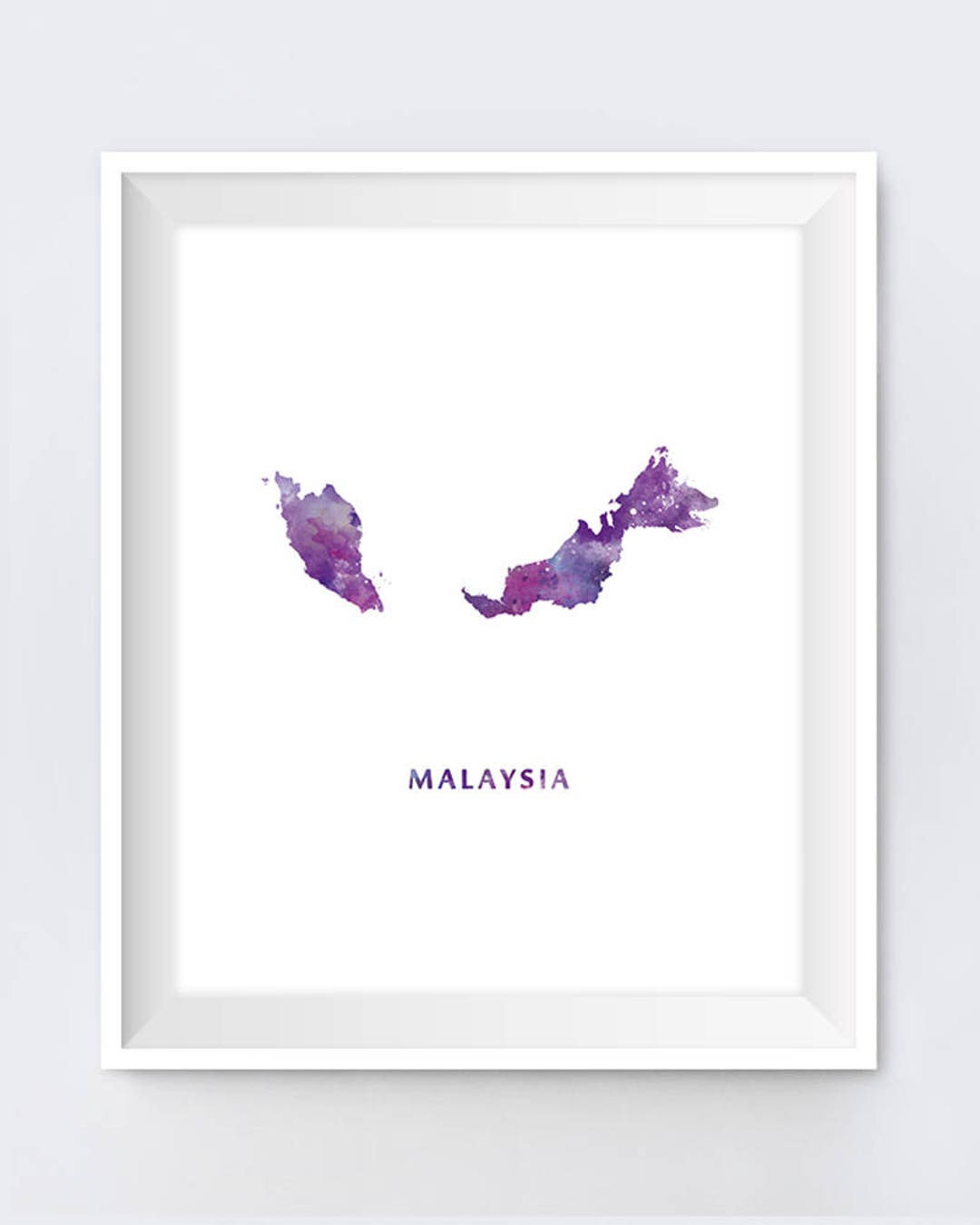 Malaysia, Map Print, Watercolor Poster, Travel, Home Room Decor, Map ...