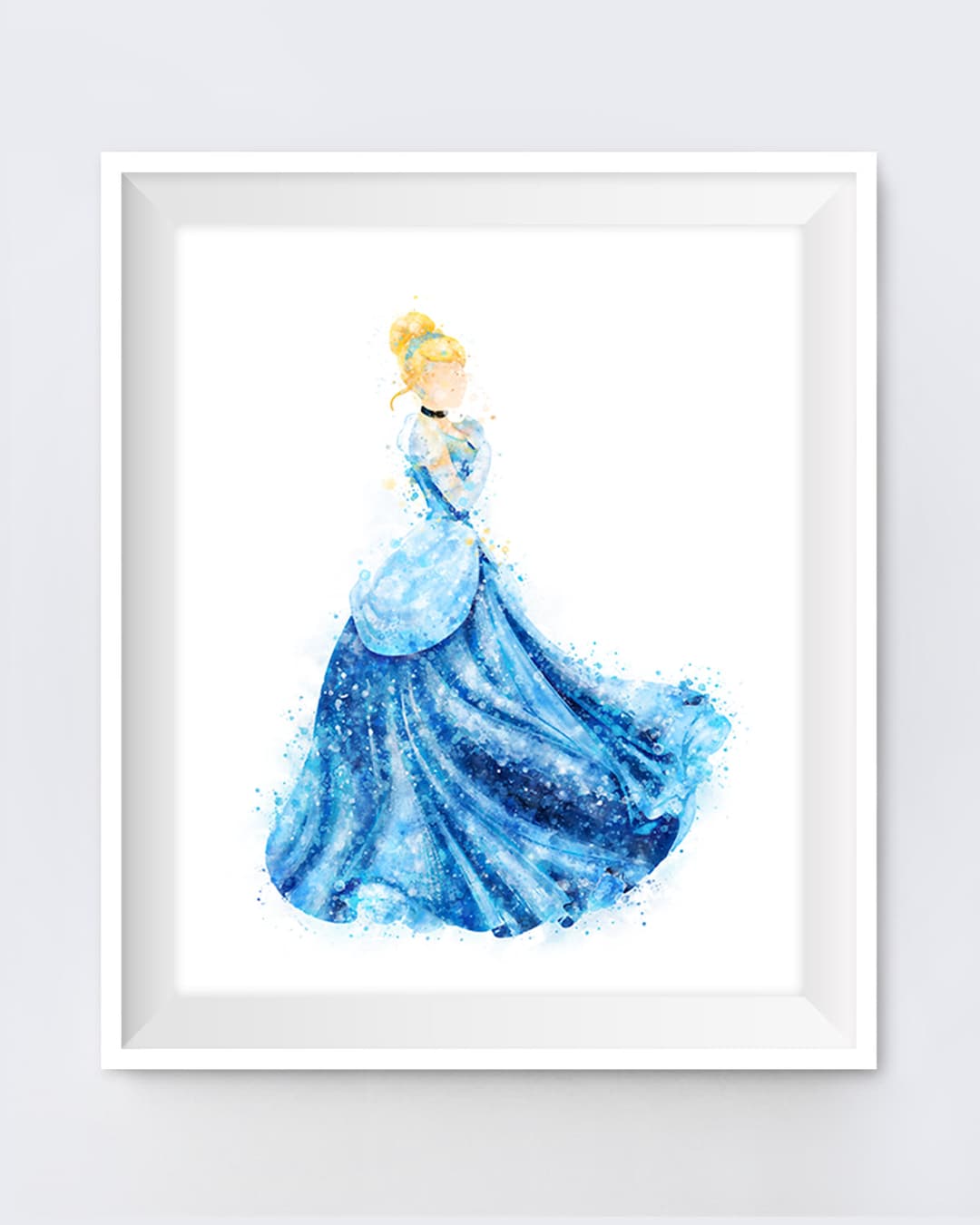 Cinderella Print Princess Poster Printable Watercolor Art Princess Kids ...