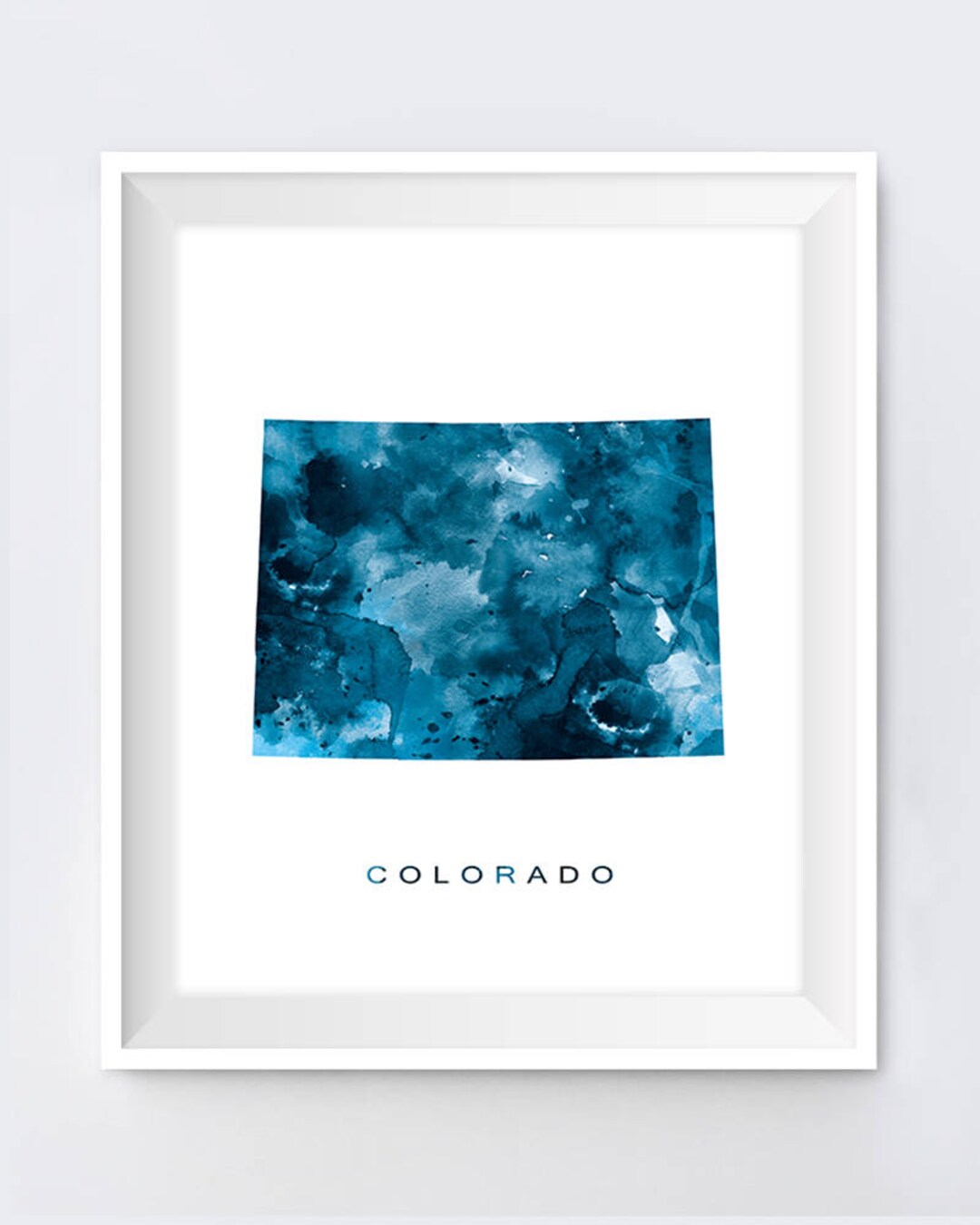 Colorado Map, Colorado Watercolor, USA, Art Print, Denver, Poster ...