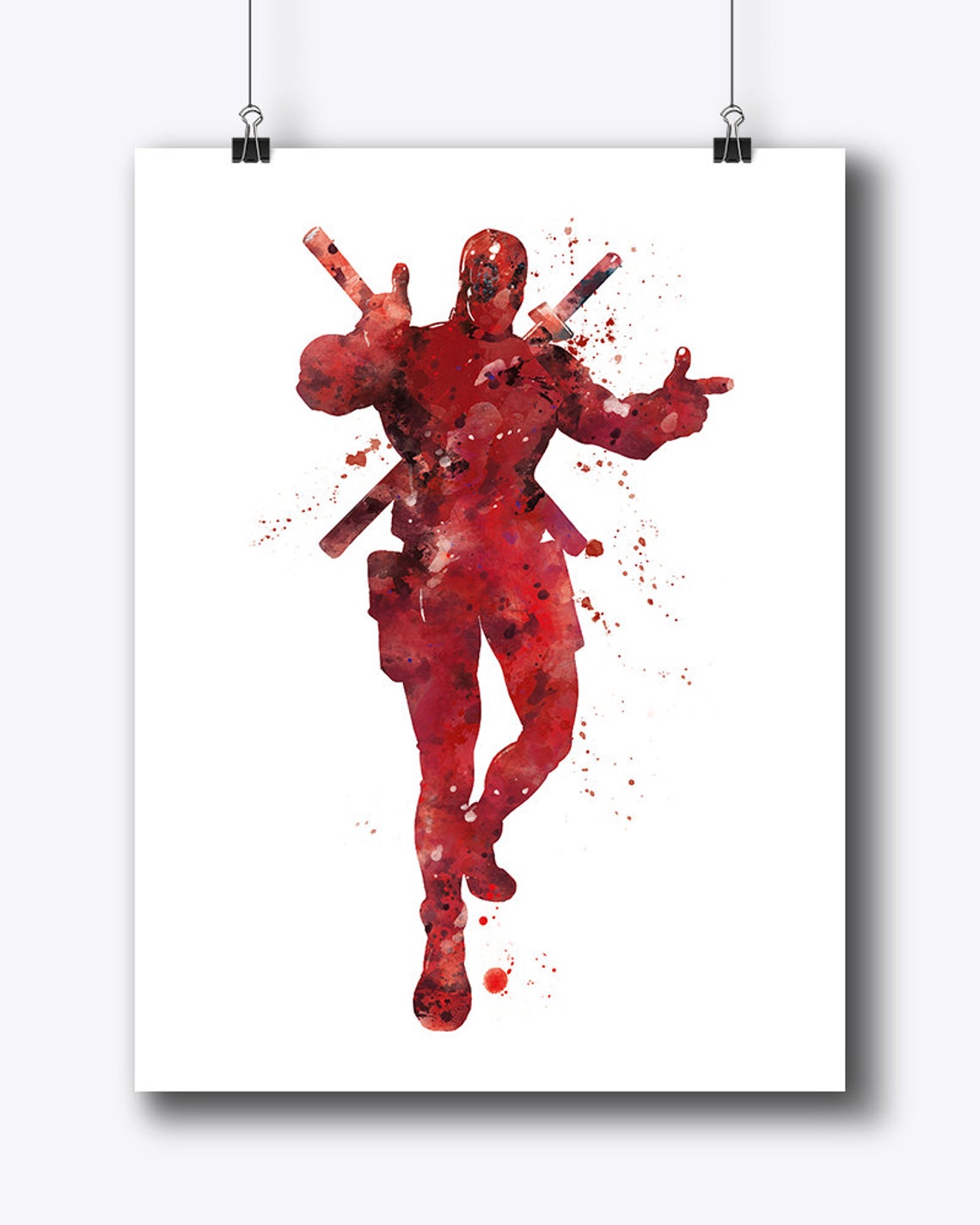 Deadpool Print Deadpool Poster Wall Art Marvel Superhero - Etsy