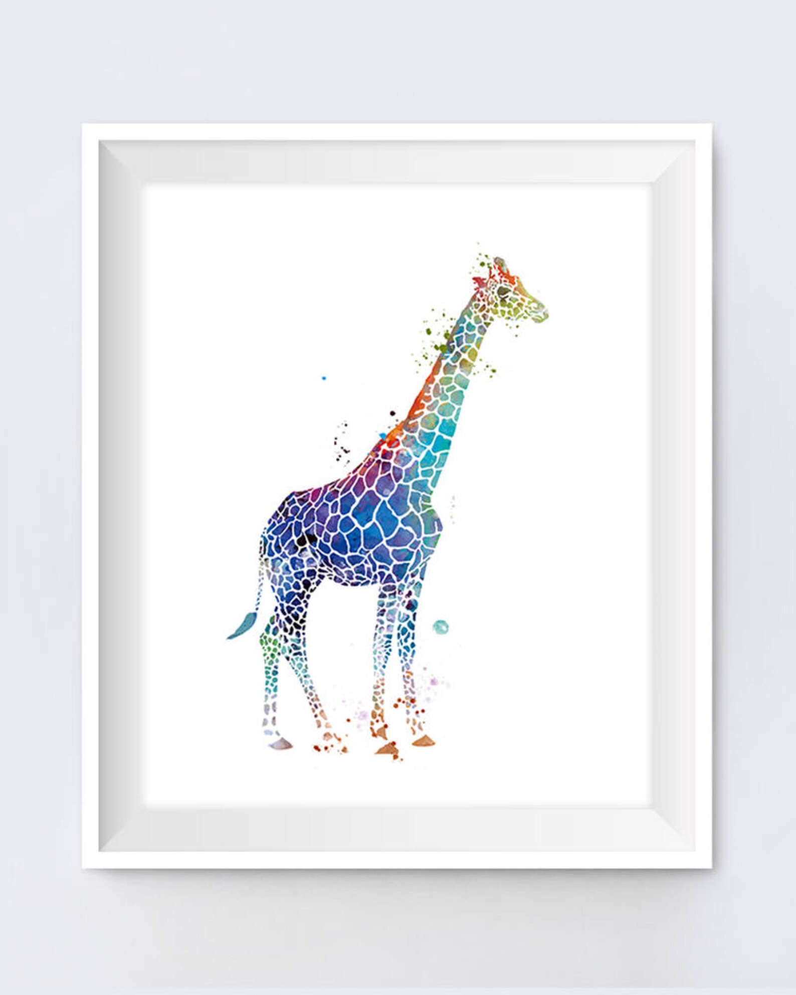 Giraffe Art Giraffe Print Watercolor Wall Art Animal - Etsy
