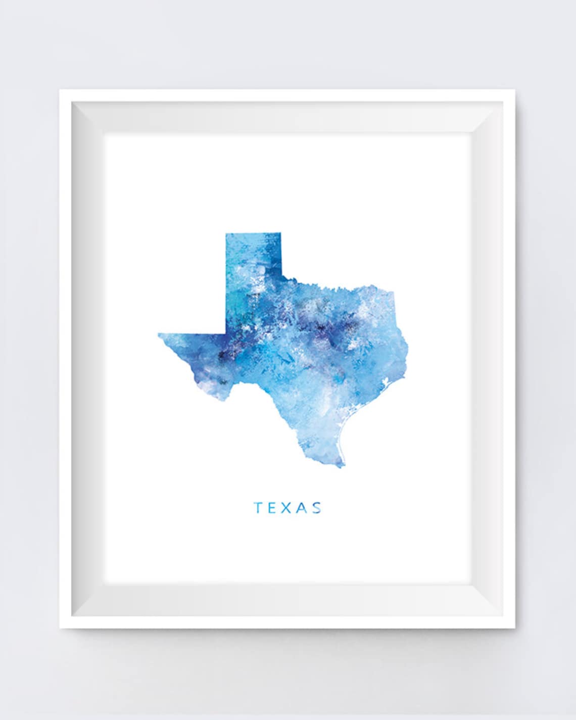 Texas Map Print Texas Map Art Austin Print Dallas State Poster | Etsy