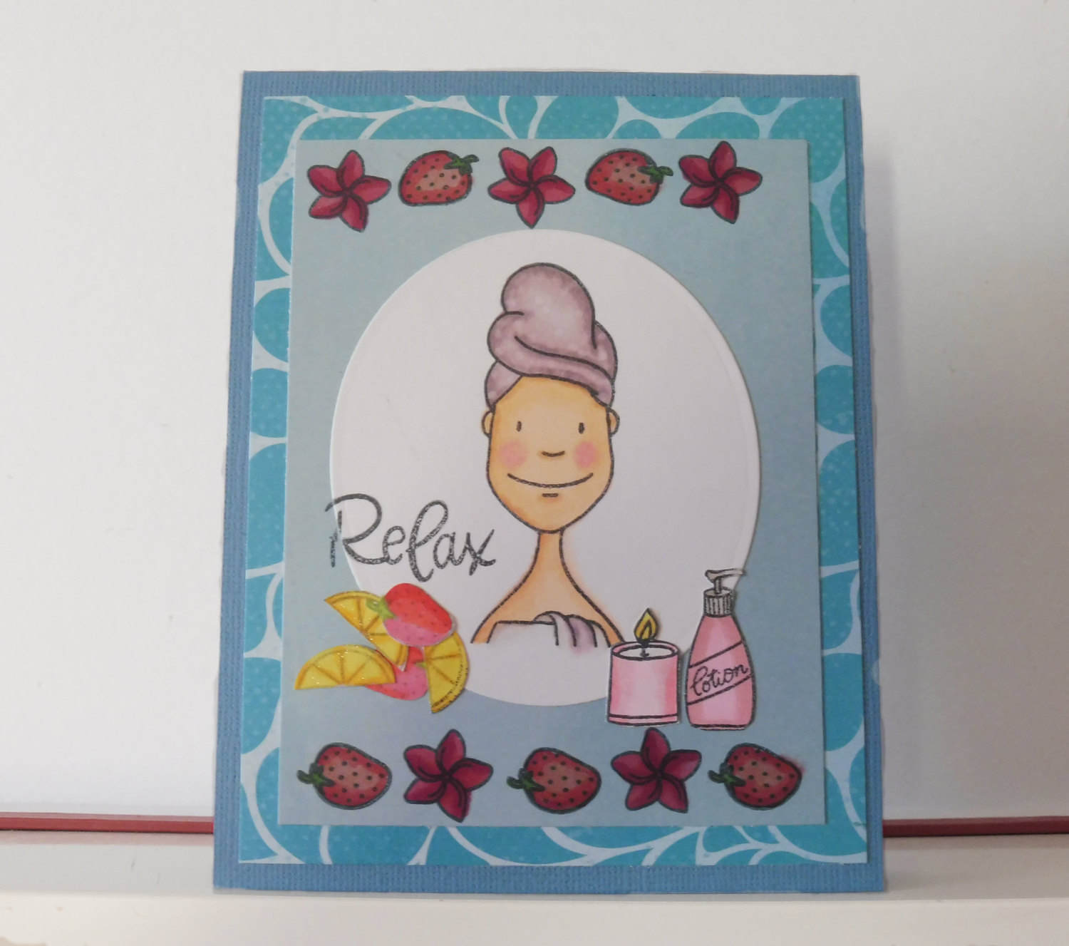 Relax Card - Well Being Card - Blank Double Greeting Card - Hand ...