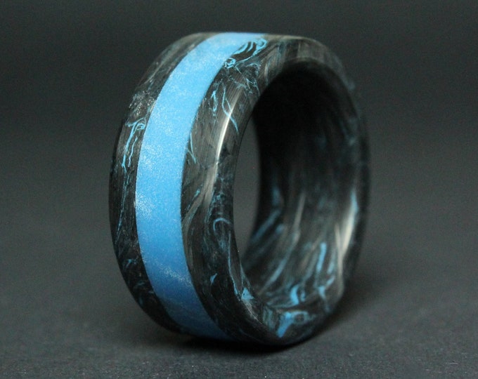 Tron - Glow Carbon Fiber Ring - Etsy
