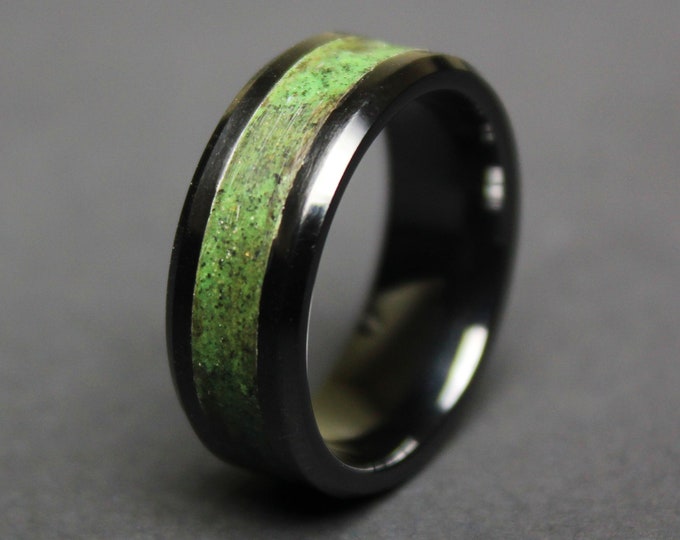 The Titan Ring - Black Ceramic Glow Ring - Etsy