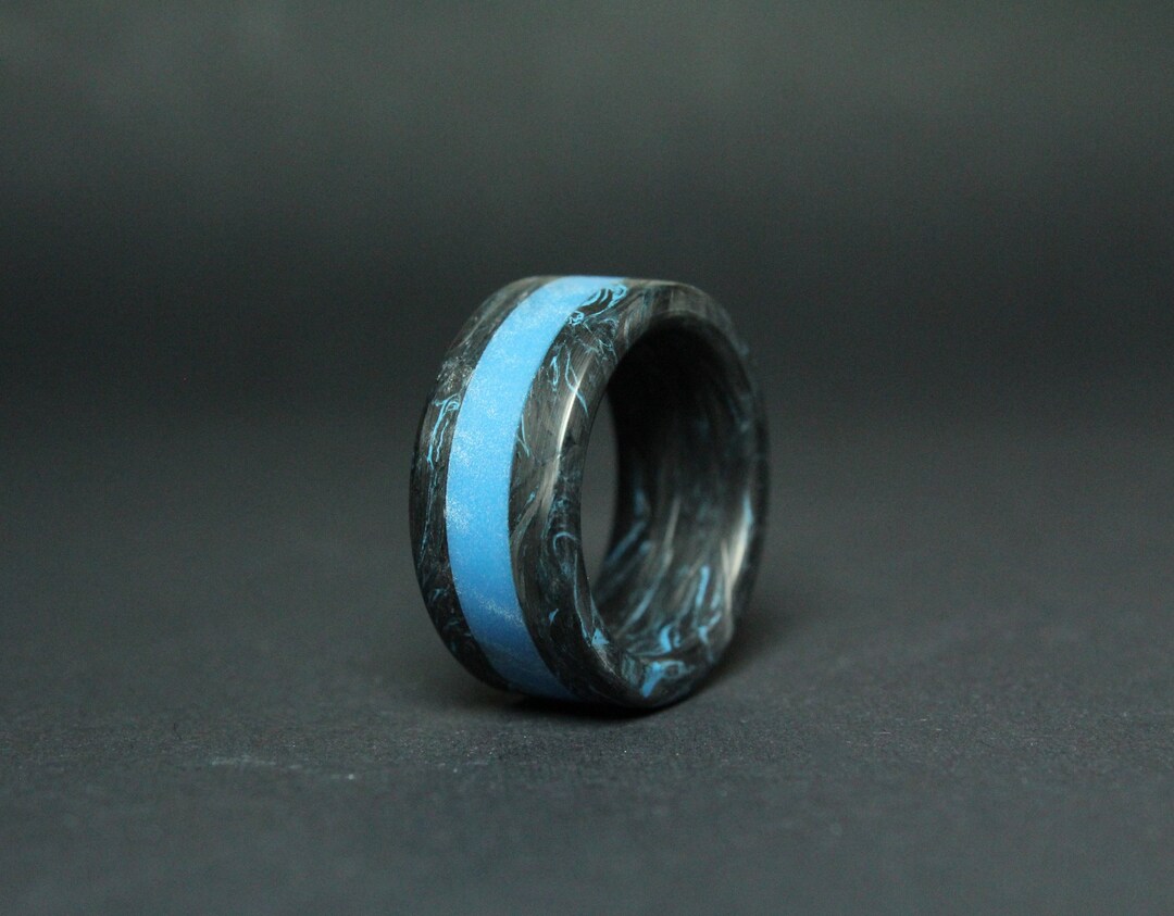Tron - Glow Carbon Fiber Ring - Etsy