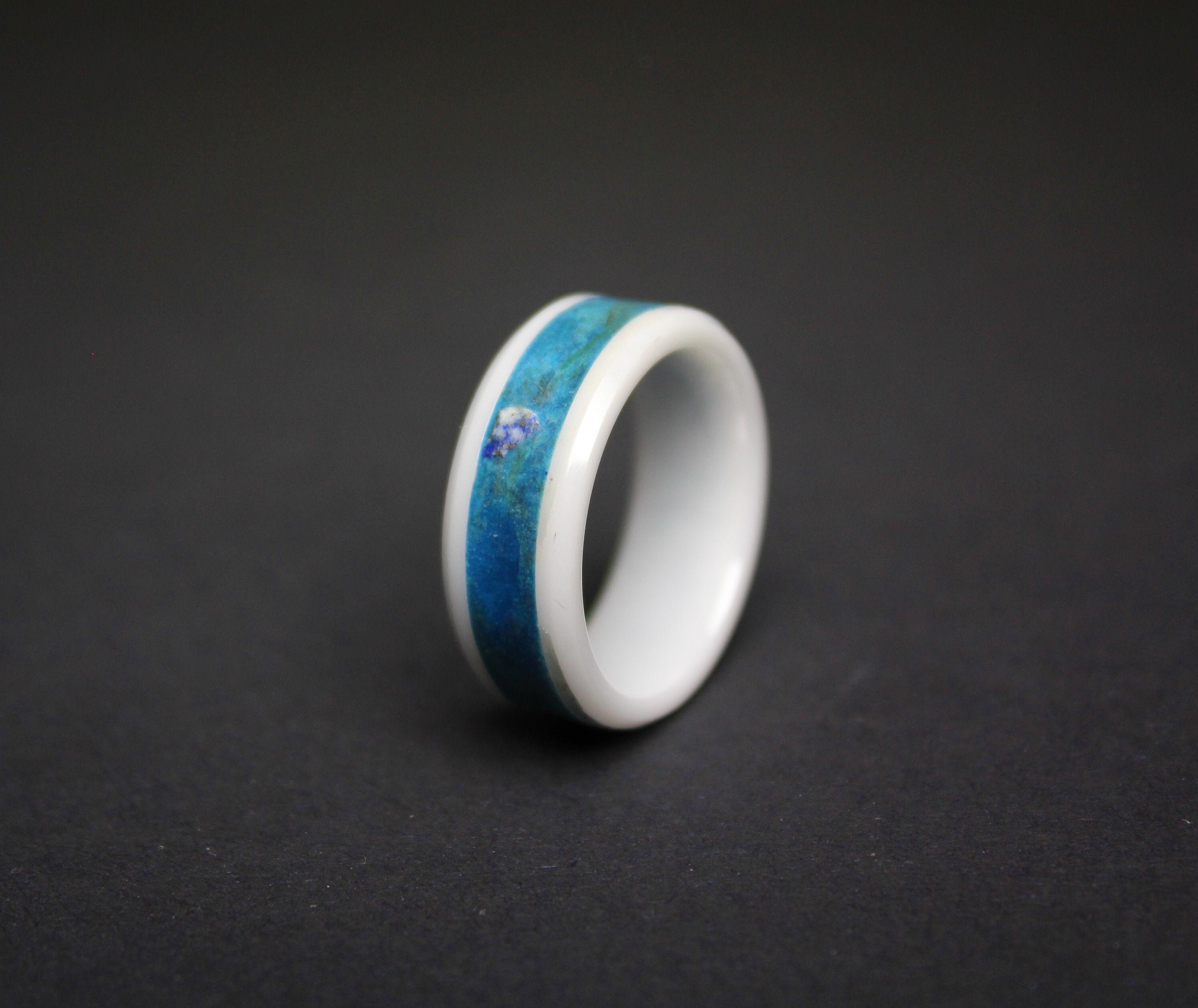 The Uranus Ring White Ceramic Glow Ring | Etsy