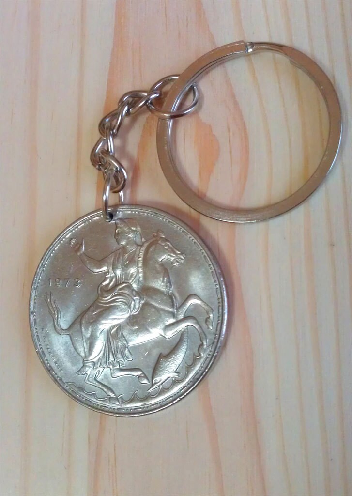 Greece Coin Keychain Greece 20 Drachma Coin Key Chain Greece - Etsy