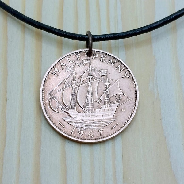 British Coin Pendant - Etsy