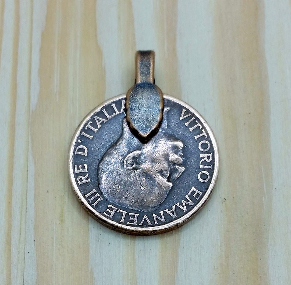 Honey Bee on Flower Coin Pendant Italy 10 Centesimi Coin - Etsy