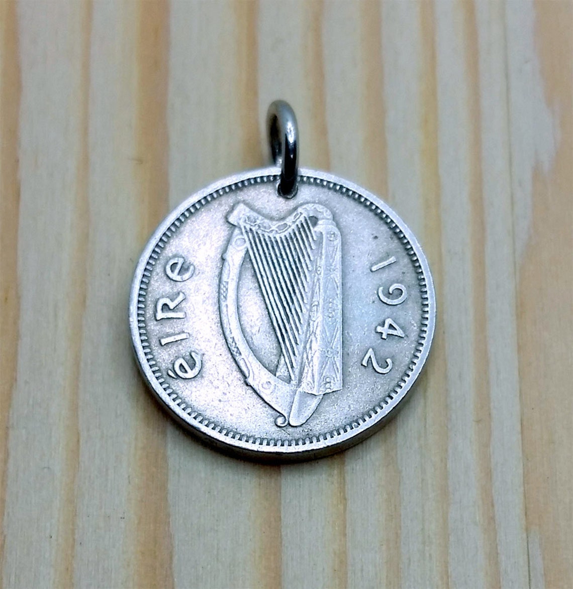 Ireland Rabbit Coin Pendant Necklace Irish 3 Pence Hare | Etsy