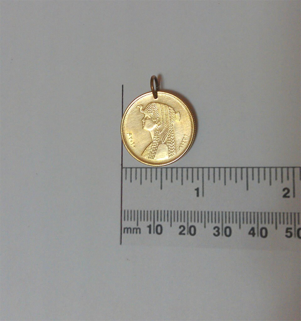 Cleopatra Coin Pendant Egypt Coin Necklace Pendant Charm | Etsy