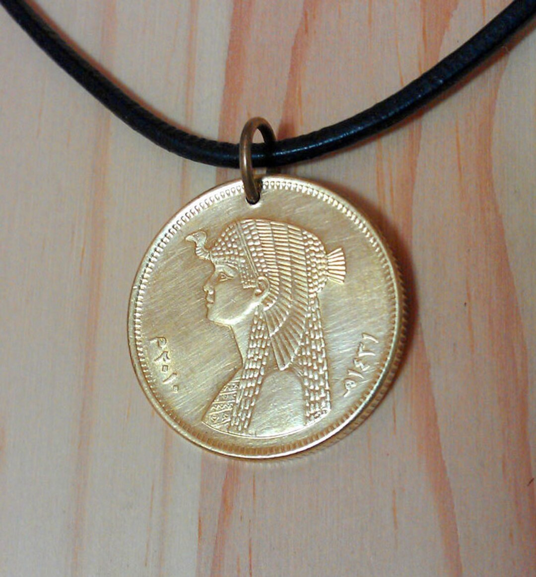Cleopatra Coin Pendant Egypt Coin Necklace Pendant Charm Cleopatra ...