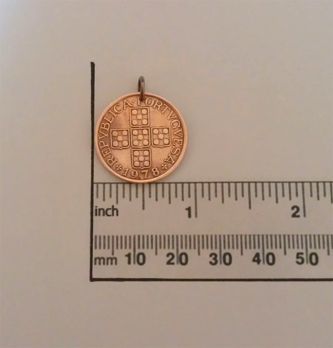 Portugal Cross Coin Necklace Cross Coin Pendant Necklace | Etsy