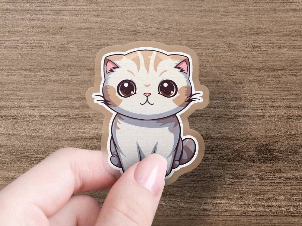Cute Kawaii Cat Stickers, PNG SVG Clipart Bundle (digital Download) - Etsy