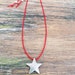 Star Necklace, Red String Necklace, Minimalist Necklace, Layering ...