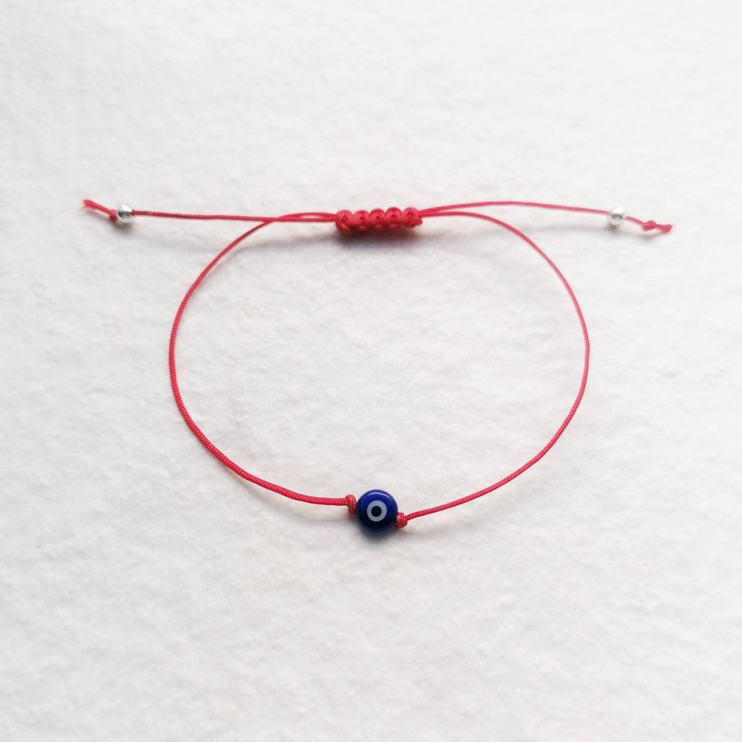 Red String Evil Eye Bracelet, Blue Evil Eye, Dainty Bracelet, Greek ...