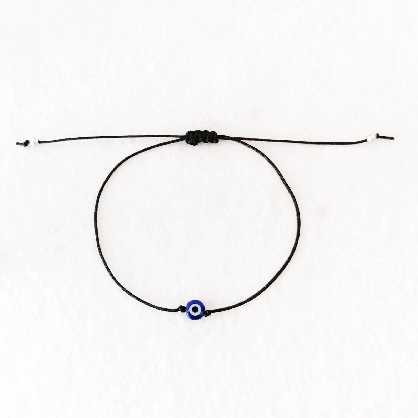 Black String Evil Eye Bracelet Blue Evil Eye Bracelet Dainty - Etsy