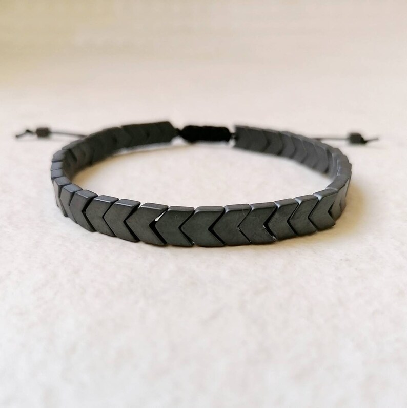 Matte Hematite Arrows Bracelet Mens Bracelet Unisex | Etsy