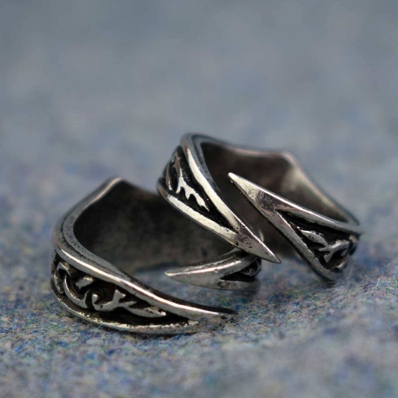 Cen Viking Rune Letter C Runic Ring Adjustable - Etsy