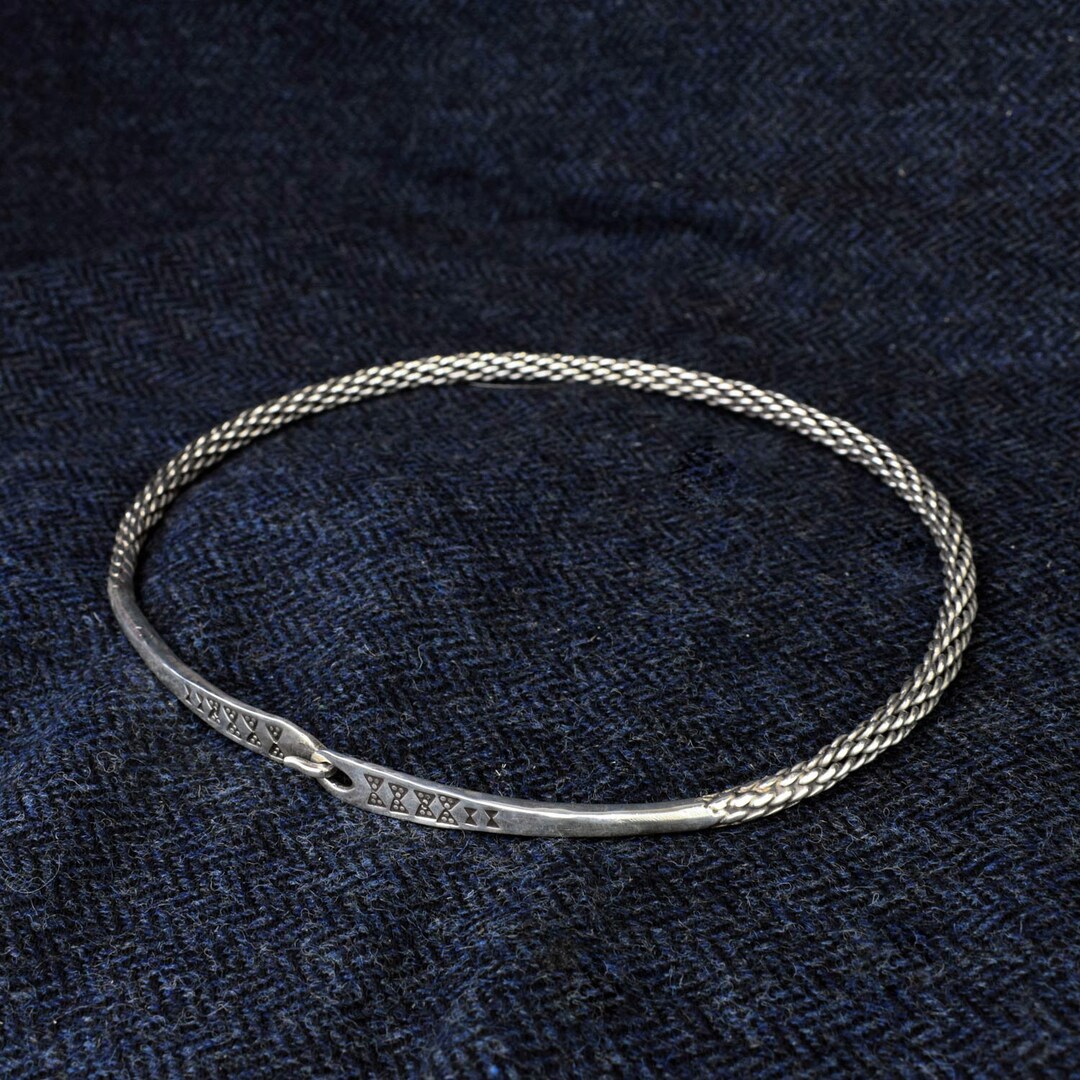 Sterling Silver Replica Viking Neck Ring/torc - Etsy