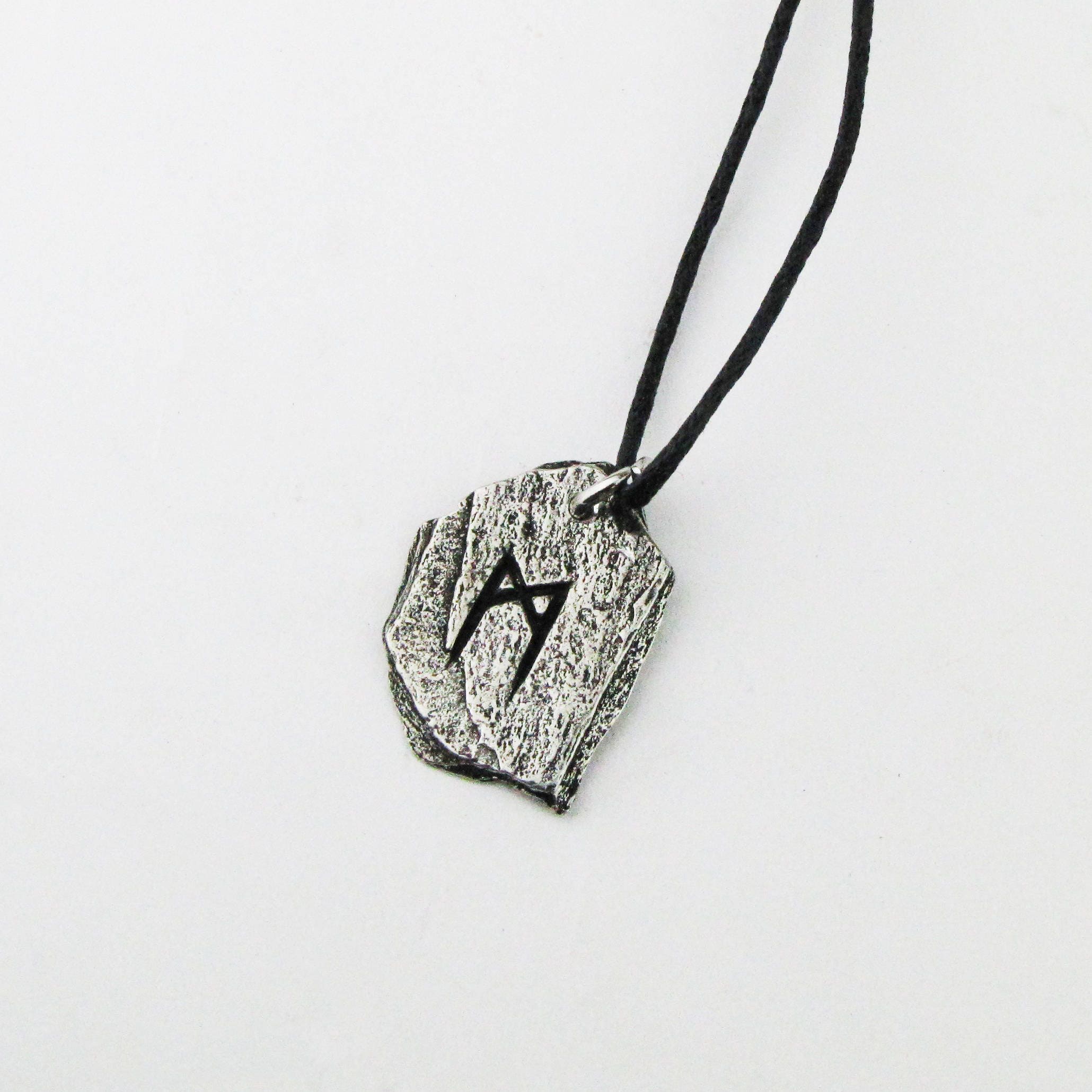 Mannaz Viking Rune Letter M Runic Pendant - Etsy UK