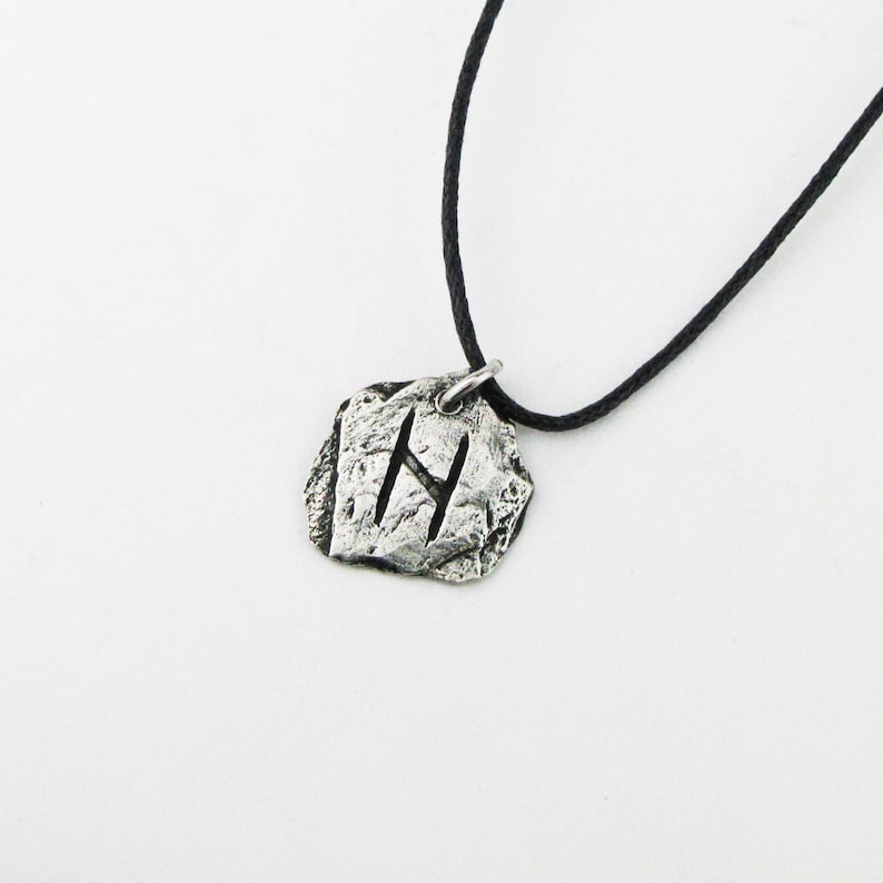 Hagalaz Viking Rune Letter H Runic Pendant | Etsy