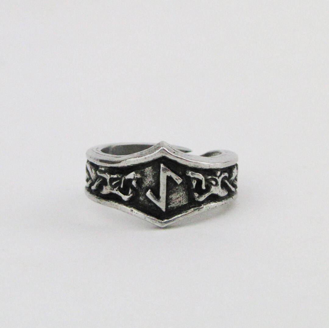 Eihwaz Viking Rune Letter Y Runic Ring - Adjustable - Etsy