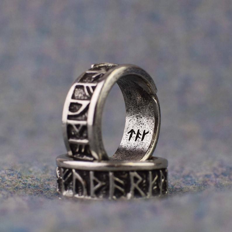 Viking Pagan Norse Adjustable Rune Ring AR001 - Etsy UK