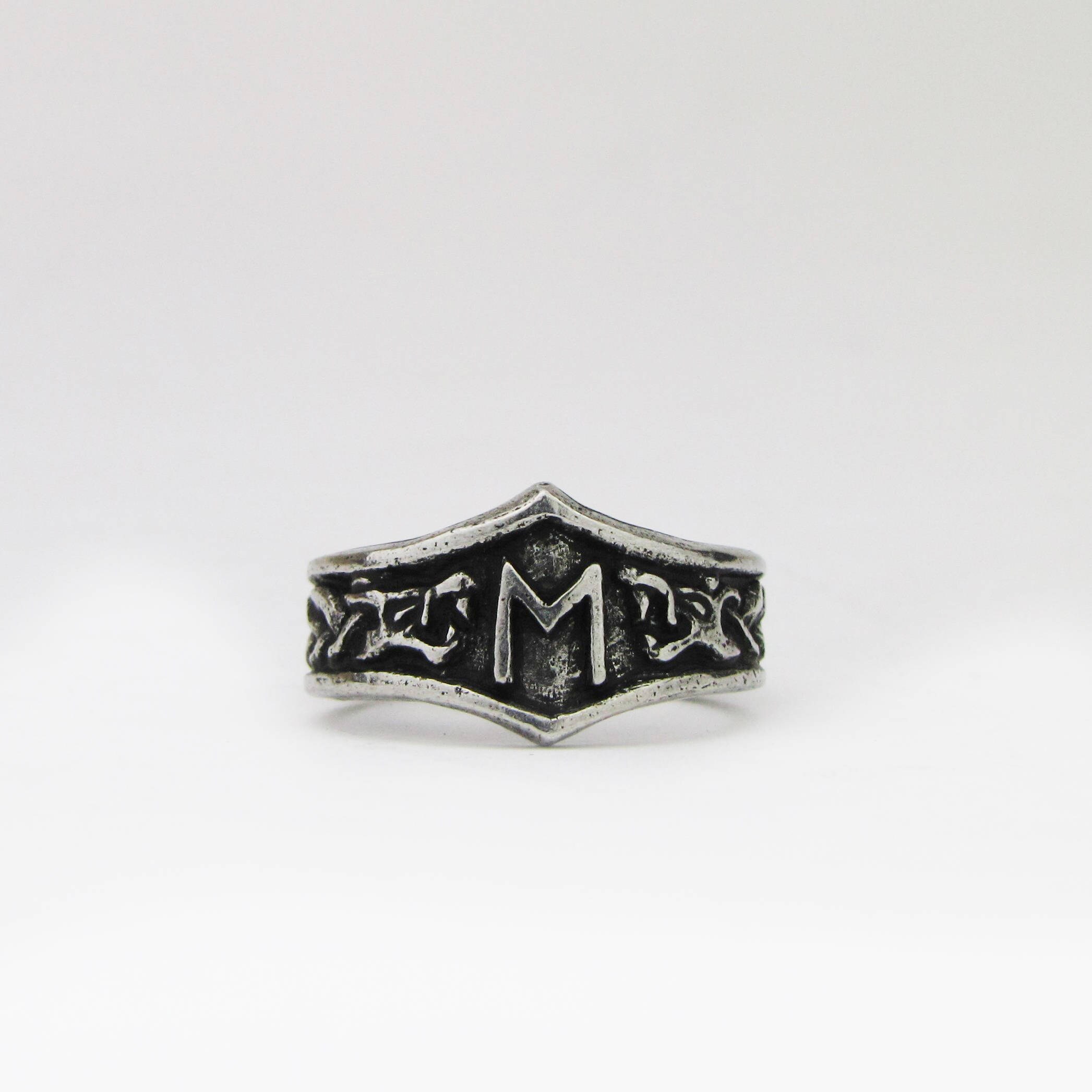 Ehwaz Viking Rune Letter E Runic Ring - Adjustable - Etsy