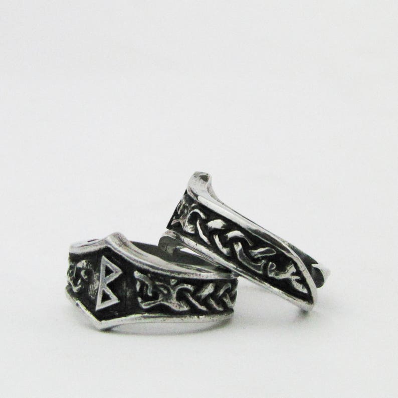 Berkanan Viking Rune Letter B Runic Ring - Adjustable - Etsy
