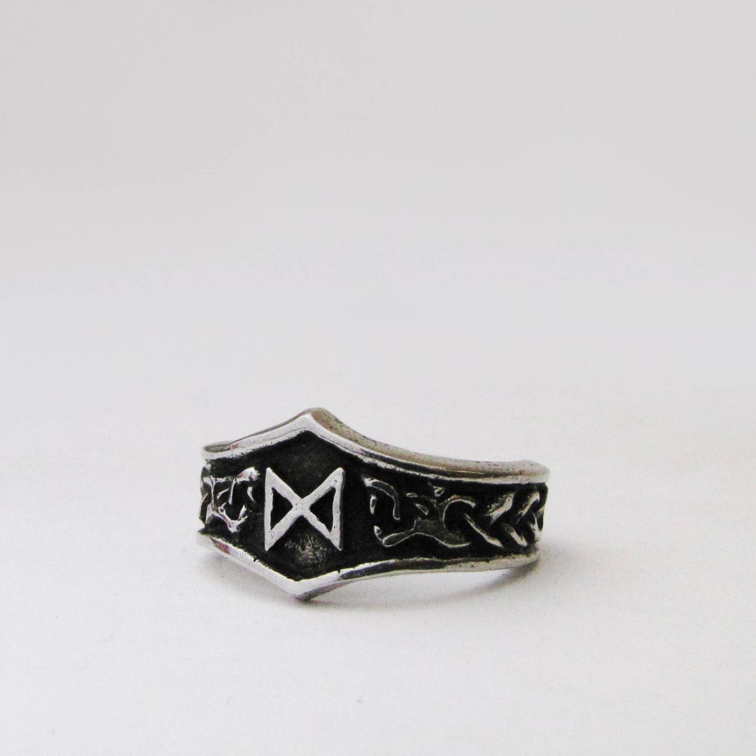 Dagaz Viking Rune Letter D Runic Ring - Adjustable - Etsy