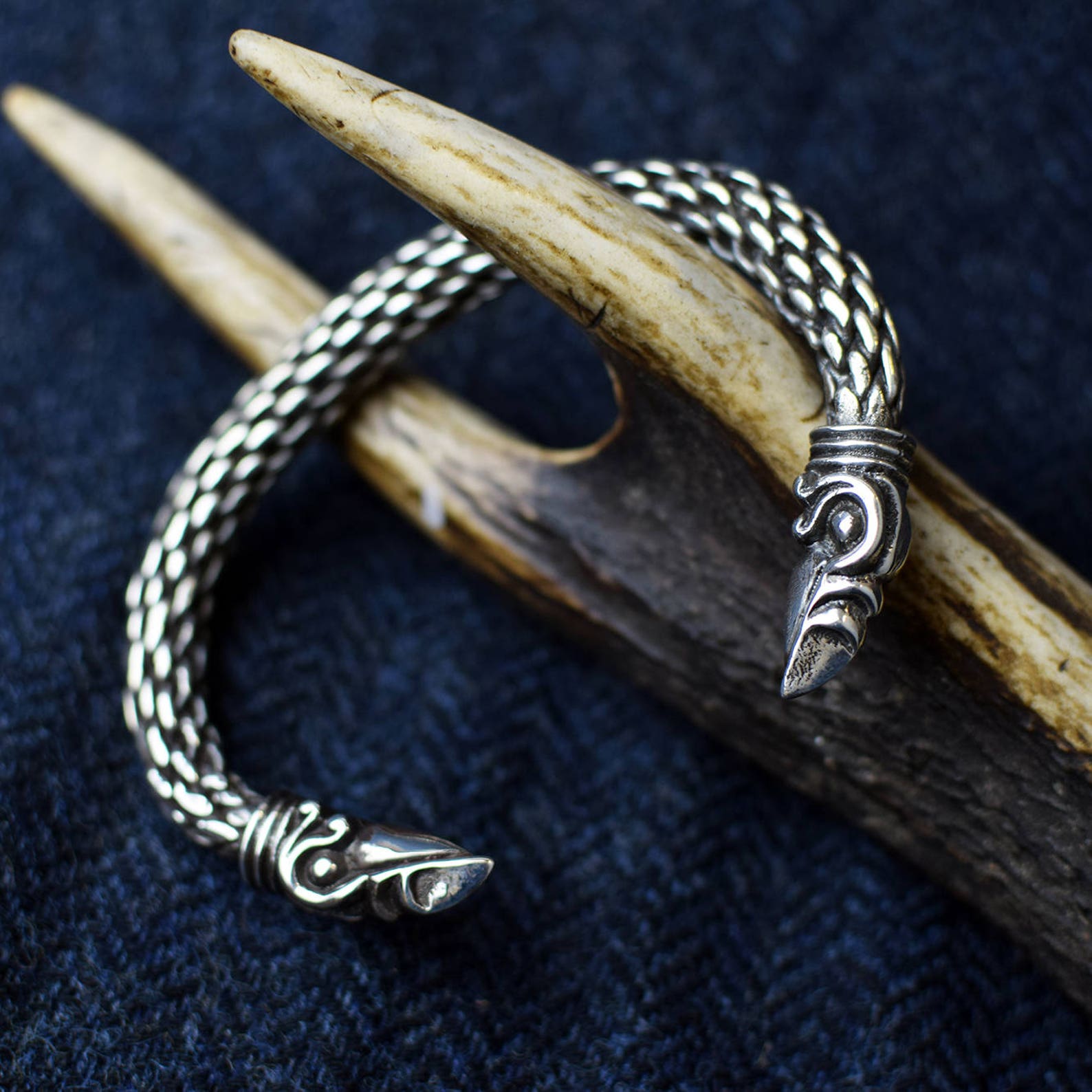 Chunky Odin's Raven Bracelet 2 925 Sterling Silver | Etsy