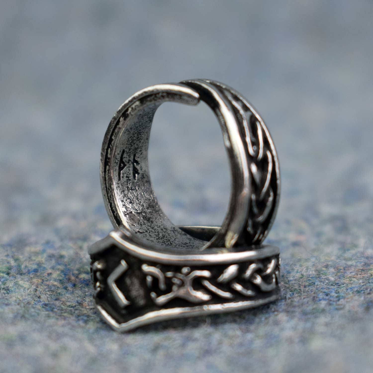 Cen Viking Rune Letter C Runic Ring Adjustable - Etsy UK