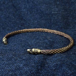 Bronze Viking Dragon Head Torc - Etsy UK