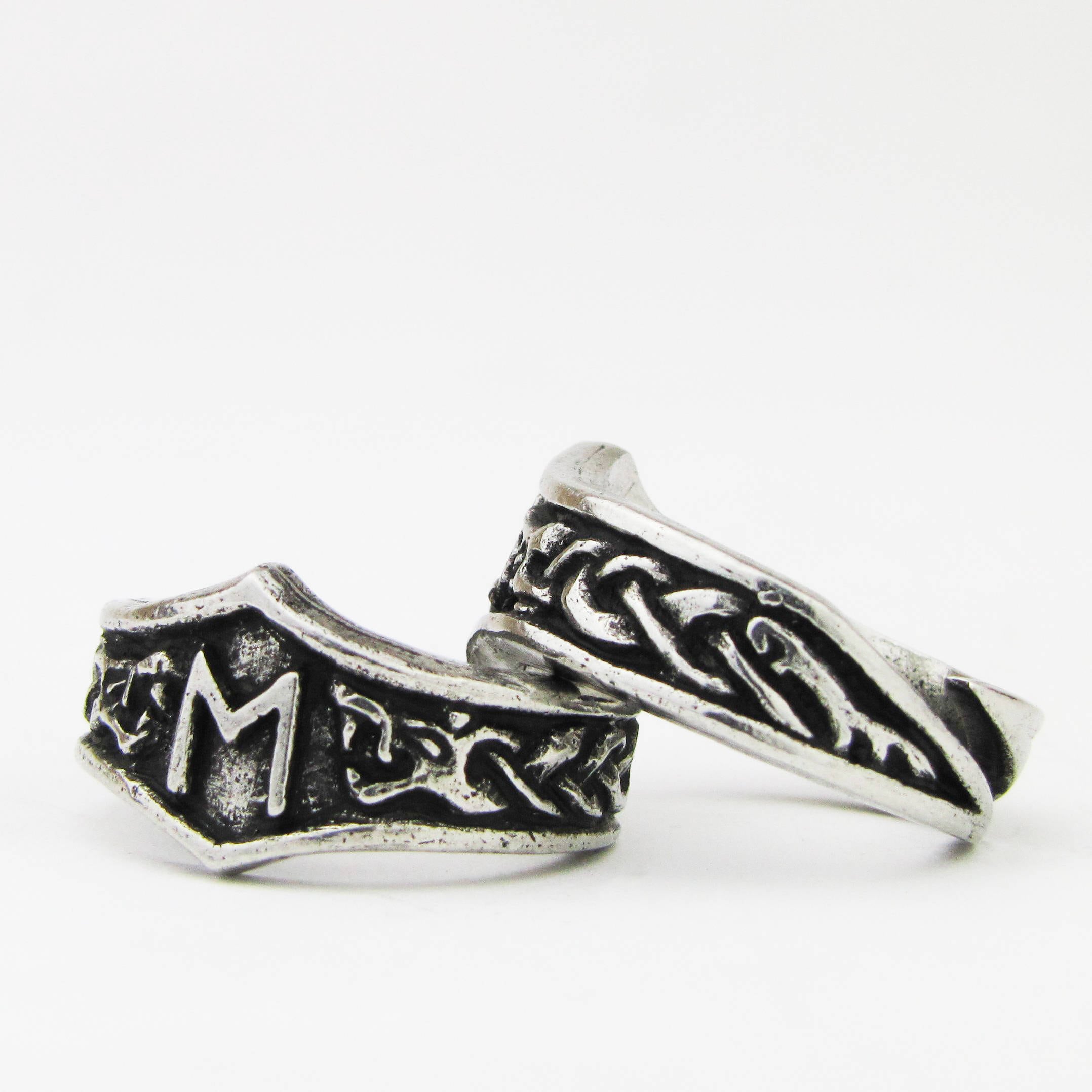 Ehwaz Viking Rune Letter E Runic Ring - Adjustable - Etsy